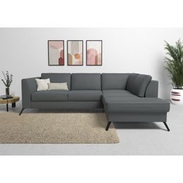 Sit & More sit&more Ecksofa &raquo;Olsen L-Form&laquo; inklusive Sitztiefenverstellung, optional Schlaffunktion, 15cm hoch grau 100% Polyester B/H/T: 248cm x 88cm x 201cm, 