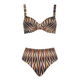 Sunflair Bikini 'Bronze Glow' Damen Gr&ouml;&szlig;e XXL braun / pueblo / dunkellila / dunkelorange