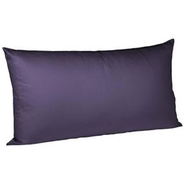 Fleuresse Kissenbezug &raquo;Colours Mako Satin, 100% Baumwolle, mit Rei&szlig;verschluss&laquo; Mako Satin, gl&auml;nzend, glatt, Premium Qualit&auml;t lila Mako-Satin, Mako-