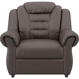 OTTO home Sessel &raquo;Boston&laquo; mit hoher R&uuml;ckenlehne braun 64% Polyurethan, 25% Polyester, 11% Baumwolle Kunstleder SOFTLUX , B/H/T: 102cm x 101cm