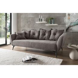 Home Affaire 3-Sitzer &raquo;Baggio Breite 236 cm, modernes Sofa, hoher Fu&szlig;, bequem&laquo; schwarze Metallf&uuml;&szlig;e 100% Polyester B/H/T: 236cm x 94cm x 103cm, Velours