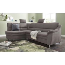 Sit & More sit&more Ecksofa &raquo;Cardoso L-Form&laquo; mit Federkern, wahlweise mit Schlaffunktion und Schubkasten grau Luxus-Microfaser (90% Polyester, 10% Polyamid);