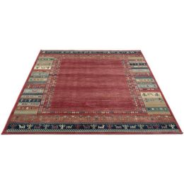 Gino Falcone Teppich &raquo;Cherina GF-131&laquo; rechteckig 8 mm H&ouml;he Ethno Design, mit Bord&uuml;re, leichter Glanz, 100 % Viskose, Wohnzimmer rot Viskose B : 120cm 1 Stk., 8mm, 