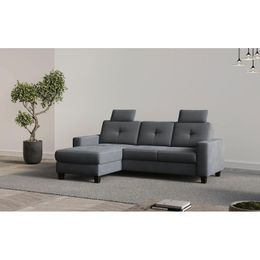 OTTO home Ecksofa &raquo;Varese&laquo; wahlweise mit Schlaffunktion und Bettkasten grau 100% Polyester B/H/T: 239cm x 91cm x 164cm, Luxus-Microfaser ALTARA NUBUCK