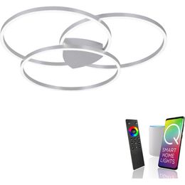 Neuhaus Q SMART HOME LIGHTS LED Deckenleuchte &raquo;Q-KATE&laquo; LED-Board 1 Stk. warmwei&szlig; - kaltwei&szlig; silber 3, &Oslash; 93,1cm, 1 Stk.