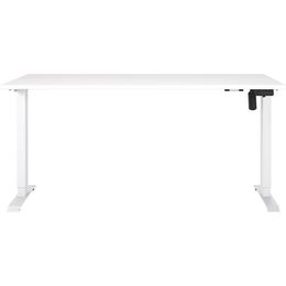 Germania Schreibtisch &raquo;Boras&laquo; Breite 120/140/160/180 cm, Metallgestell, elektrisch h&ouml;henverstellbar B/H/T: 180cm x 120cm x 80cm, Gestellfarbe Wei&szlig;