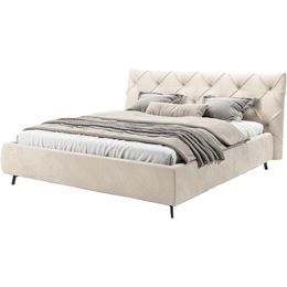 Home Affaire Polsterbett &raquo;Elloree, in 4 Breiten bis 200cm, auch in Leder&laquo; Kopfteilh&ouml;he 105 cm, belastbar bis 280 kg, auch in &Uuml;berl&auml;nge 220cm beige 94%