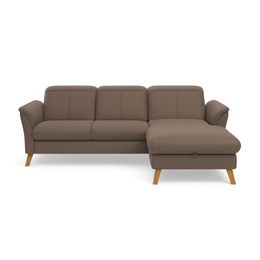 Sit & More sit&more Ecksofa &raquo;Romero L-Form&laquo; wahlweise mit oder ohne Relax-Funktion, Schlaffunktion, Bettkasten braun 100% Polyester B/H/T: 245cm x 91cm x 178cm, 