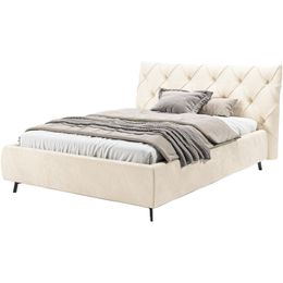 Home Affaire Polsterbett &raquo;Elloree, in 4 Breiten bis 200cm, auch in Leder&laquo; Kopfteilh&ouml;he 105 cm, belastbar bis 280 kg, auch in &Uuml;berl&auml;nge 220cm beige 94%