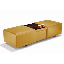 W.Schillig Hocker &raquo;taboo&laquo; ausziehbar, inklusive Zwischenablage gelb Flachgewebe S22 (100% Polyester);Stoff S37 (100% Polyester): Luxus-Microfaser in 