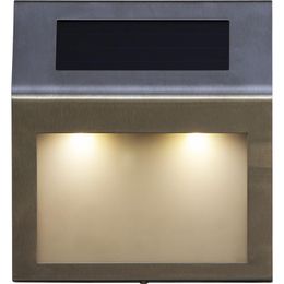 Parforce Traditional Hunting LED Solarleuchte &raquo;Solar-Wandleuchte Wandy&laquo; LED-Board 1 Stk. Warmwei&szlig; Hausnummernleuchte mit Sticker-Set, D&auml;mmerungssensor silber 1, H: 20cm, 1 Stk.