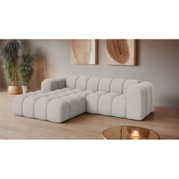 OTTO home Ecksofa &raquo;KALLIE L-Form, 248 cm - OTTO. Verl&auml;ssliche Qualit&auml;t.&laquo; Bubble Optik, moderne Steppung, hoher Sitzkomfort beige 100% Polyester B/H/T: