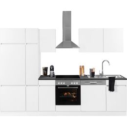 Optifit K&uuml;chenzeile &raquo;Roth&laquo; Breite 300 cm, wahlweise mit E-Ger&auml;ten, mit Apothekerschrank grau B/H/T: 300cm x 206,8cm x 60cm, ohne E-Ger&auml;te