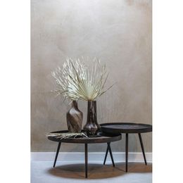 Woood Beistelltisch &raquo;Bounds breiter Ausf&uuml;hrung mit Multiplex-Zinkbeschichtung &Oslash; 76 x 40 cm&laquo; 4 cm Randerh&ouml;hung, Metallbeine H&ouml;he 36 cm, Tragkraft 20 kg