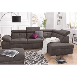 exxpo - sofa fashion Ecksofa &raquo;Spring, super bequem und komfortabel mit Armteil- und Kopfteilfunktion&laquo; mit Bettfunktion & Bettkasten, Luxus-Microfaser 
