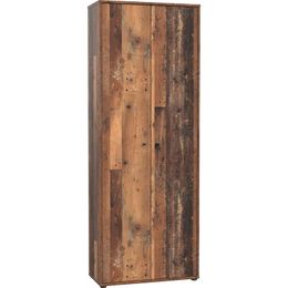 FORTE Schuhschrank &raquo;Tempra, Mehrzweckschrank, 2 T&uuml;ren, Einlegeb&ouml;den, H&ouml;he 197,5 cm&laquo; Breite 73,7 cm braun Dekorfolie, FSC -zertifizierter Holzwerkstoff