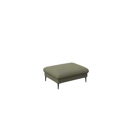 FLEXLUX Pouf &raquo;Salino, Fu&szlig;hocker, Sitzhocker, Polsterhocker,&laquo; Kaltschaum & Stahl-Wellen, F&uuml;sse Schwarz gr&uuml;n 100% Polyester B/H/T: 97cm x 43cm x 76cm, 