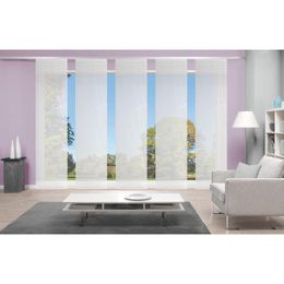 Vision S Schiebegardine &raquo;5ER SET ROM&laquo; Paneelwagen 5 Stk. tlg. HxB: 260x60, Schiebevorhang 5er Set Uni wei&szlig; Polyester 260cm, Paneelwagen, 60cm