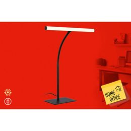 Briloner Leuchten LED Tischleuchte &raquo;LECTRA&laquo; LED-Modul 1 Stk. 32x47,5 cm, B&uuml;ro, Kinderzimmer schwarz 1, &Oslash; 9cm H: 3cm, 1 Stk.