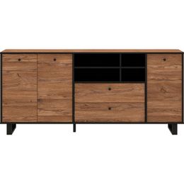 FORTE Sideboard Breite ca. 180 cm schwarz B/H/T: 180,8cm x 81,6cm x 42cm, 2 Stk., 3 Stk.