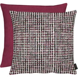 Apelt Dekokissen &raquo;Molly&laquo; R&uuml;ckseite Uni Samt rot Obermaterial: 100% Polyester B/L: 46cm x 46cm, 1 Stk.