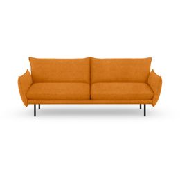 OTTO home 3-Sitzer &raquo;Stine&laquo; Besonderes Design durch Kissenoptik und Keder gold Struktur (100% Polyester);Struktur weich (85% Polyester/15% Nylon);