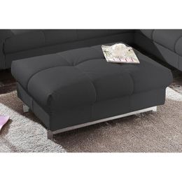 COTTA Hocker &raquo;Chef&laquo; Hocker mit eleganter Steppung, Bodenfreiheit 12,5 cm schwarz 100% Echtleder;Softlux -Kunstleder;NaturLeder (echtes Rindsleder);