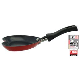 ELO Basic Cr&ecirc;pepfanne &raquo;Mini Herzpfanne&laquo; Aluminium 1 tlg. Schwarzer Kunststoffgriff mit Flammschutz rot &Oslash; 14cm + H&ouml;he 2cm