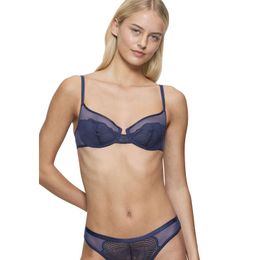 Triumph Balconette-BH &raquo;Delightful Spotlight&laquo; mit graphischer Spitze blau 75, Cup C Balconette-BH