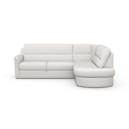 Sit & More sit&more Ecksofa &raquo;Panini L-Form&laquo; wahlweise mit Vorziehsitz und Bettkasten silber B/H/T: 243cm x 87cm x 155cm, Struktur weich, Ottomane rechts,mit 