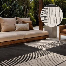 Ted Baker Teppich &raquo;Acacia, Wendeteppich&laquo; rechteckig 8 mm H&ouml;he Designteppich, Wetterfest, Pflegeleicht, Modern, Wohnzimmer, Terrasse schwarz-wei&szlig; Polypropylen B 