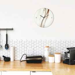 Artland Wanduhr &raquo;Braun Abstrakt&laquo; wahlweise mit Quarz- oder Funkuhrwerk, lautlos ohne Tickger&auml;usche braun &Oslash; 30cm, Quarzuhr
