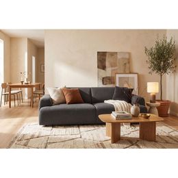 OTTO home 3-Sitzer &raquo;Linkka, Breite 237 cm&laquo; in einem weichen Chenille-Stoff, mit Wellenunterfederung schwarz 90% PES, 10% Nylon B/H/T: 237cm x 75cm x 