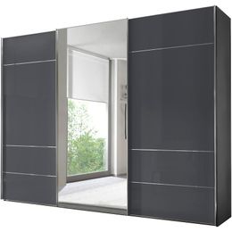 STAUD Schwebet&uuml;renschrank &raquo;Sonate Lucca mit Spiegel, Made in Germany&laquo; Mit vier verschiedenen Ausstattungsvarianten grau Holzwerkstoff Vulkan Dekor, B/