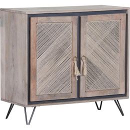 GUTMANN FACTORY Kommode beige B/H/T: 90cm x 85cm x 40cm, Mango, 2 Stk.