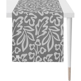 Apelt Tischl&auml;ufer &raquo;3971 Outdoor, Sommerdeko, Sommer&laquo; Jacquardgewebe grau Polyester B/L: 46cm x 135cm, 1 Stk., rechteckig