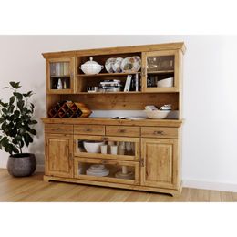 OTTO home Buffet &raquo;R&uuml;gen&laquo; FSC zertifiziertes Massivholz, im Landhausstil beige Massivholz B/H/T: 180cm x 168cm x 40cm, Schubladen: 6 Stk. T&uuml;ren: 2 Stk.