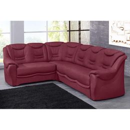 Sit & More sit&more Ecksofa &raquo;Bansin L-Form&laquo; wahlweise mit Schlaffunktion rot Luxus-Microfaser ALTARA NUBUCK (100% Polyester);SOFTLUX -Kunstleder;NaturLEDER (