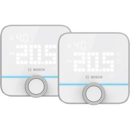 Bosch Raumthermostat &raquo;Smart Home II 2erSet&laquo; 2 Stk. tlg. wei&szlig; Einfache Bedienung via Dreh- und Dr&uuml;ckknopf. Mehrfarbiger LED-Leuchtstreifen signalisiert