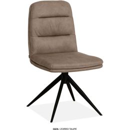 OMG Design Esszimmerstuhl &raquo;Giza&laquo; (Set) 2 Stk.Drehstuhl mit auto-return, pflegeleichter Bezug Polyester B/H/T: 48cm x 88cm x 63cm, 2 Stk., Stoff 