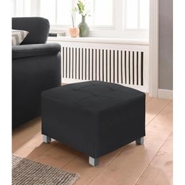 Sit & More sit&more Hocker &raquo;Pablo&laquo; schwarz Luxus-Microfaser (90% Polyester, 10% Polyamid);Kunstleder SOFTLUX ;Luxus-Microfaser ALTARA NUBUCK (100% Polyester) B/H