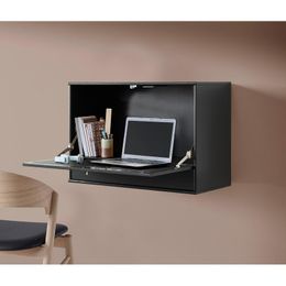 Schreibtisch &raquo;Mistral B&uuml;rotisch, Arbeitstisch, Tisch, Computertisch&laquo; mit LED Spot, B: 89 cm, Designm&ouml;belserie schwarz B/H/T: 89cm x 61cm x 42cm