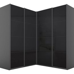 Rauch Schwebet&uuml;renschrank &raquo;Kleiderschrank Garderobe Eckkleiderschrank QUADRA mit edler Glasfront&laquo; in den H&ouml;hen 210/229 cm, inkl. Soft-Close-Funktion, 