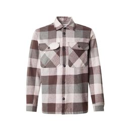 Jack & Jones JACK & JONES Button Up Shirt 'JPRRaymond' male size S Kitt / Brown / mottled brown / Green
