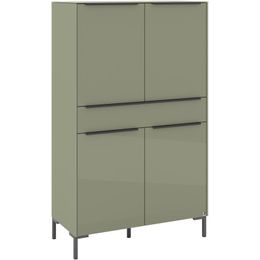 set one by Musterring Highboard &raquo;Reno&laquo; 1 Stk. tlg. Mit Winkelfu&szlig; in diversen Farben, 154 cm H&ouml;he & Farbauswahl Glas, Holzwerkstoff B/H/T: 92cm x 154cm
