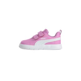 Puma Sneaker 'Courtflex V3' Jungen Gr&ouml;&szlig;e 22 hellpink / wei&szlig;