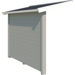 Lasita Maja Gartenhaus-Anbaudach &raquo;Schleppdach&laquo; BxT: 90x240 cm grau Massivholz Einheitsgr&ouml;&szlig;e