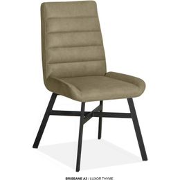 OMG Design Esszimmerstuhl &raquo;Brisbane&laquo; (Set) 2 Stk.Esszimmerstuhl, pflegeleichter Bezug Polyester B/H/T: 51cm x 93cm x 61,5cm, 2 Stk., Stoff Lederoptik