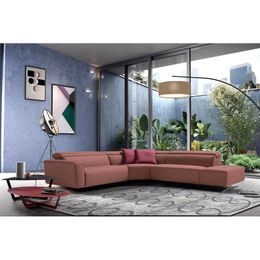 Egoitaliano Ecksofa &raquo;Stefanie-e, Designsofa der Extraklasse, bequem mit hohem Sitzkomfort&laquo; mit Relaxfunktion und verstellbaren Kopfteilelementen braun B/H/T: 