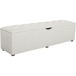 Home Affaire Hockerbank &raquo;Knobbed&laquo; Hockerbank mit Stauraum, Breite 120 cm und 160 cm beige Struktur fein (100% Polyester) f&uuml;r Bett Classico, Piazza, 